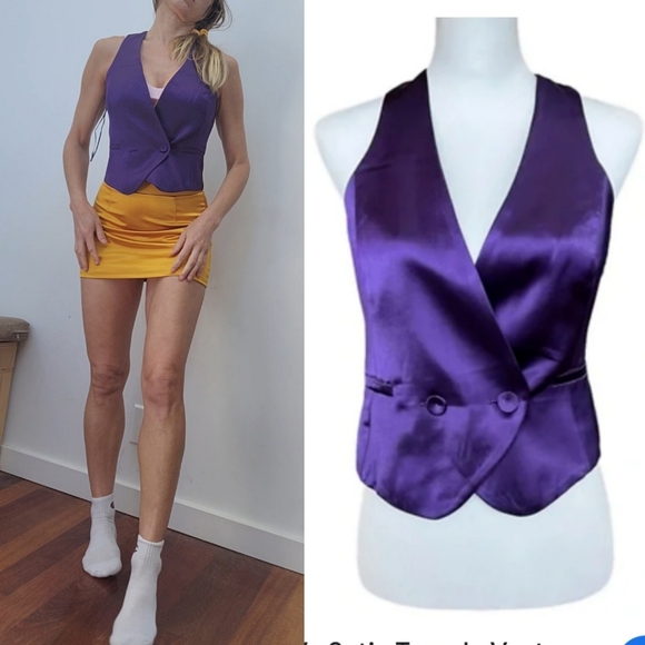 Jason Wu | Tops | Nwt Jason Wu Tuxedo Tomboy Aubergine Suiting Vest Top ...